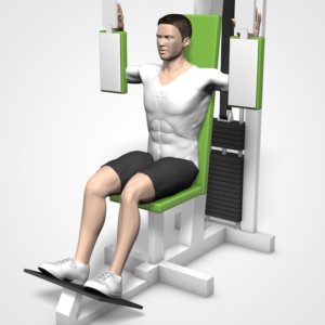 Training für die Brust: Butterfly mit angewinkelten Armen